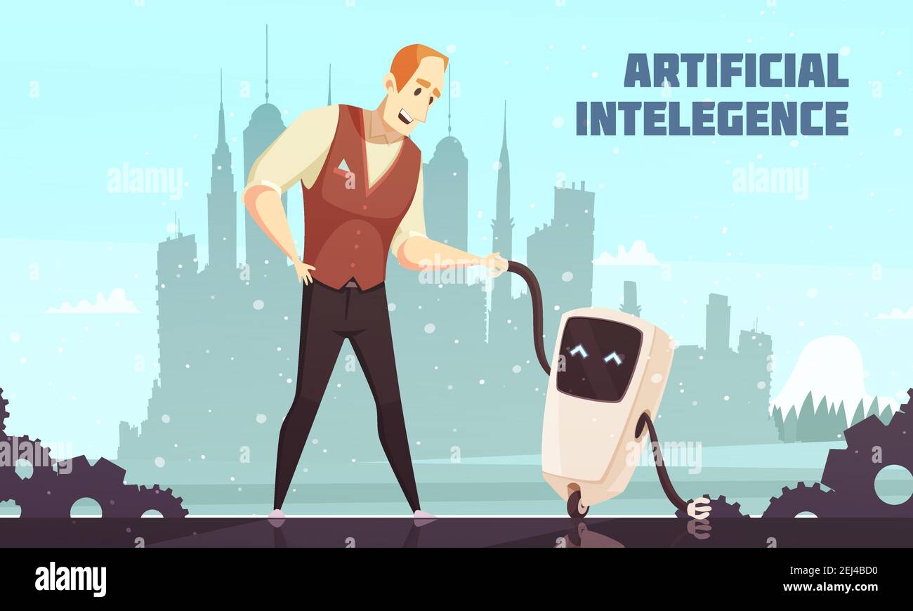 Human interacting with machine Stock Vector Images - Alamy