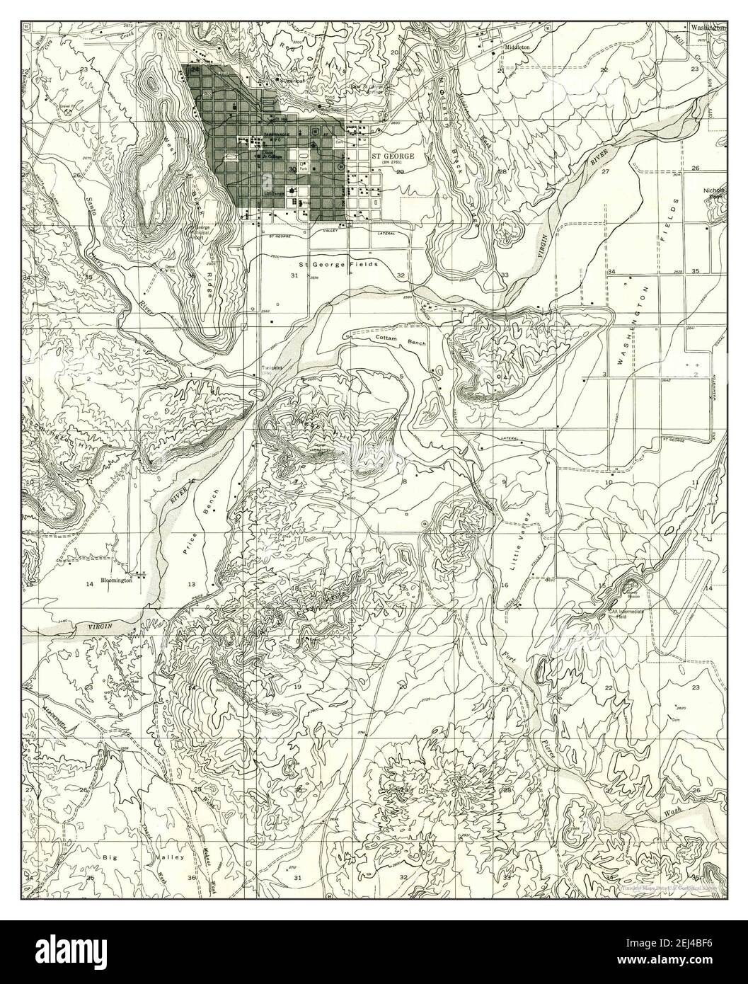 St George SE, Utah, map 1956, 1:24000, United States of America by ...
