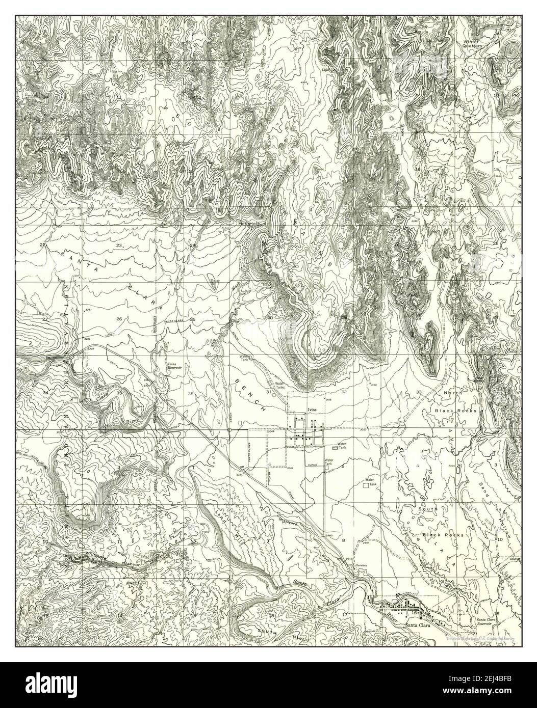 St George NW, Utah, map 1956, 1:24000, United States of America by ...