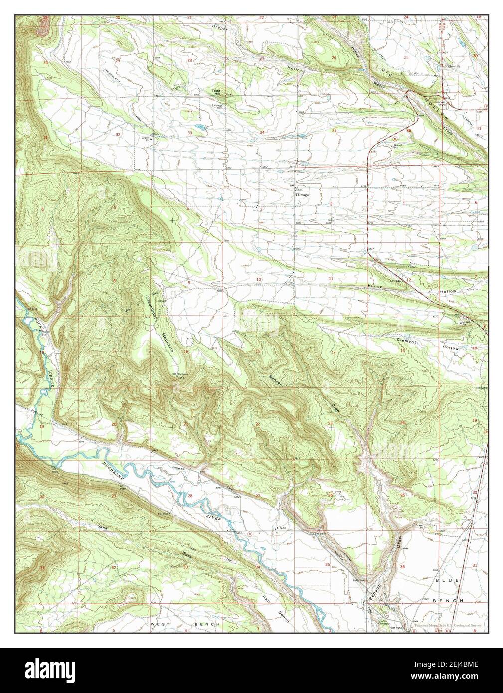 Talmage, Utah, map 1965, 1:24000, United States of America by Timeless ...