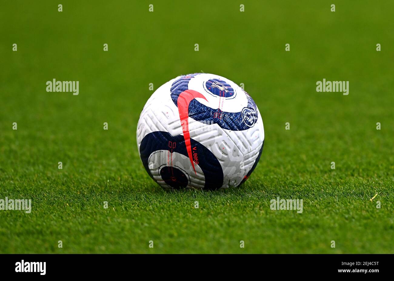 The official match ball before the Premier League match at the Emirates ...