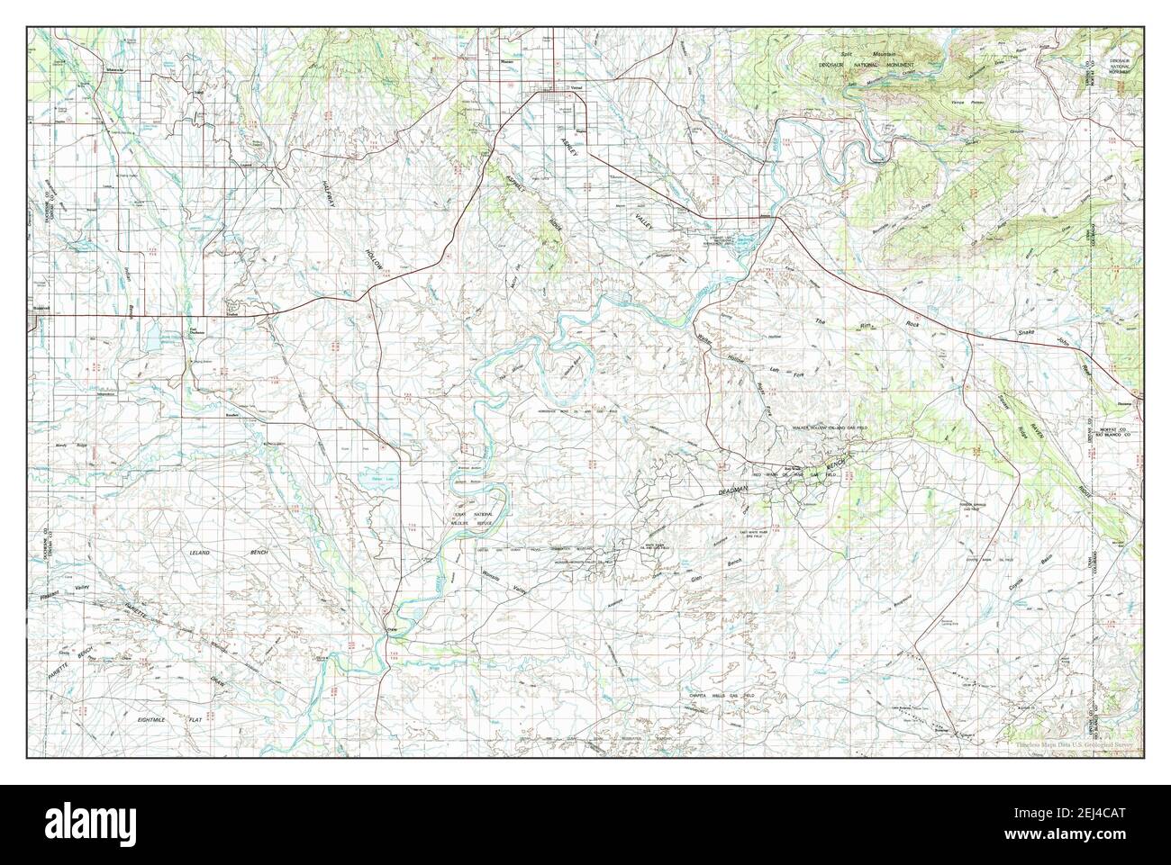 Map of vernal utah Cut Out Stock Images & Pictures - Alamy