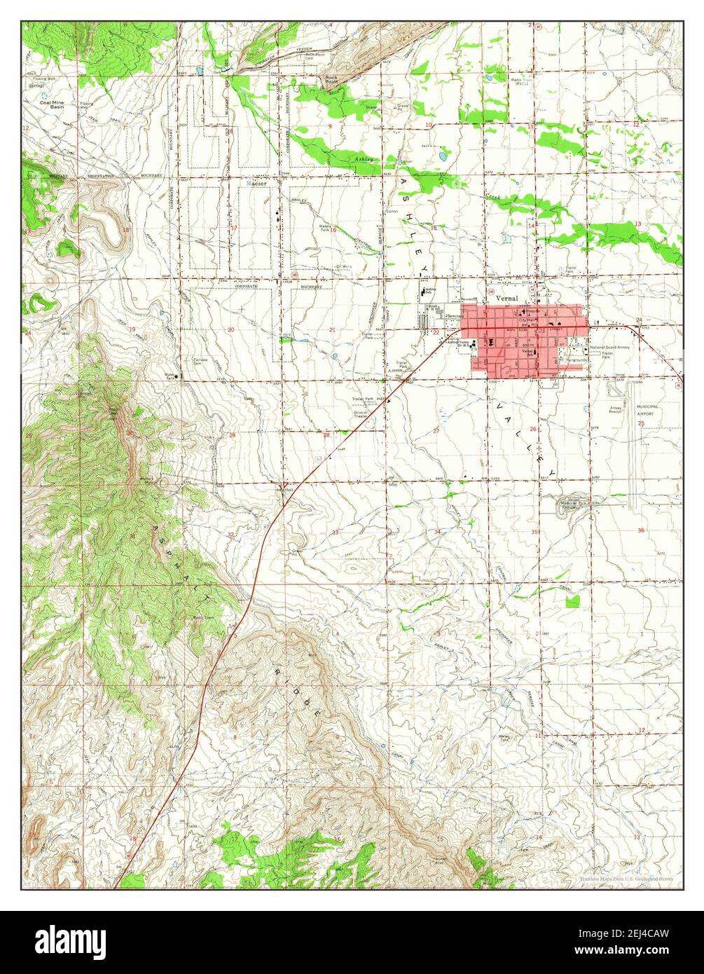 Map of vernal utah Cut Out Stock Images & Pictures - Alamy