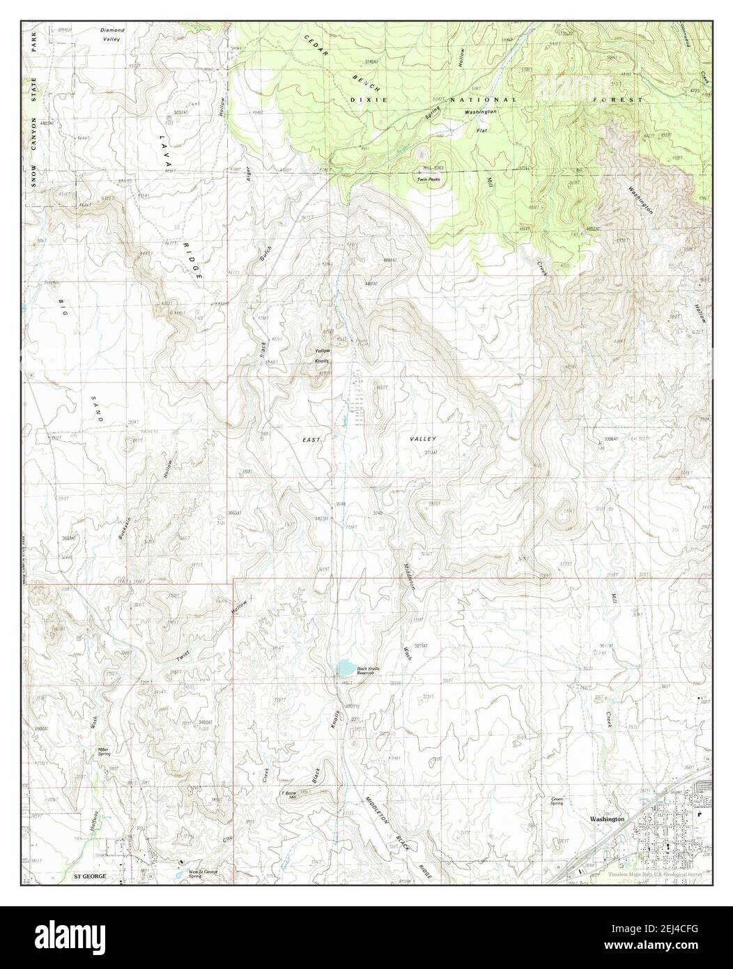 Washington, Utah, map 1986, 1:24000, United States of America by ...
