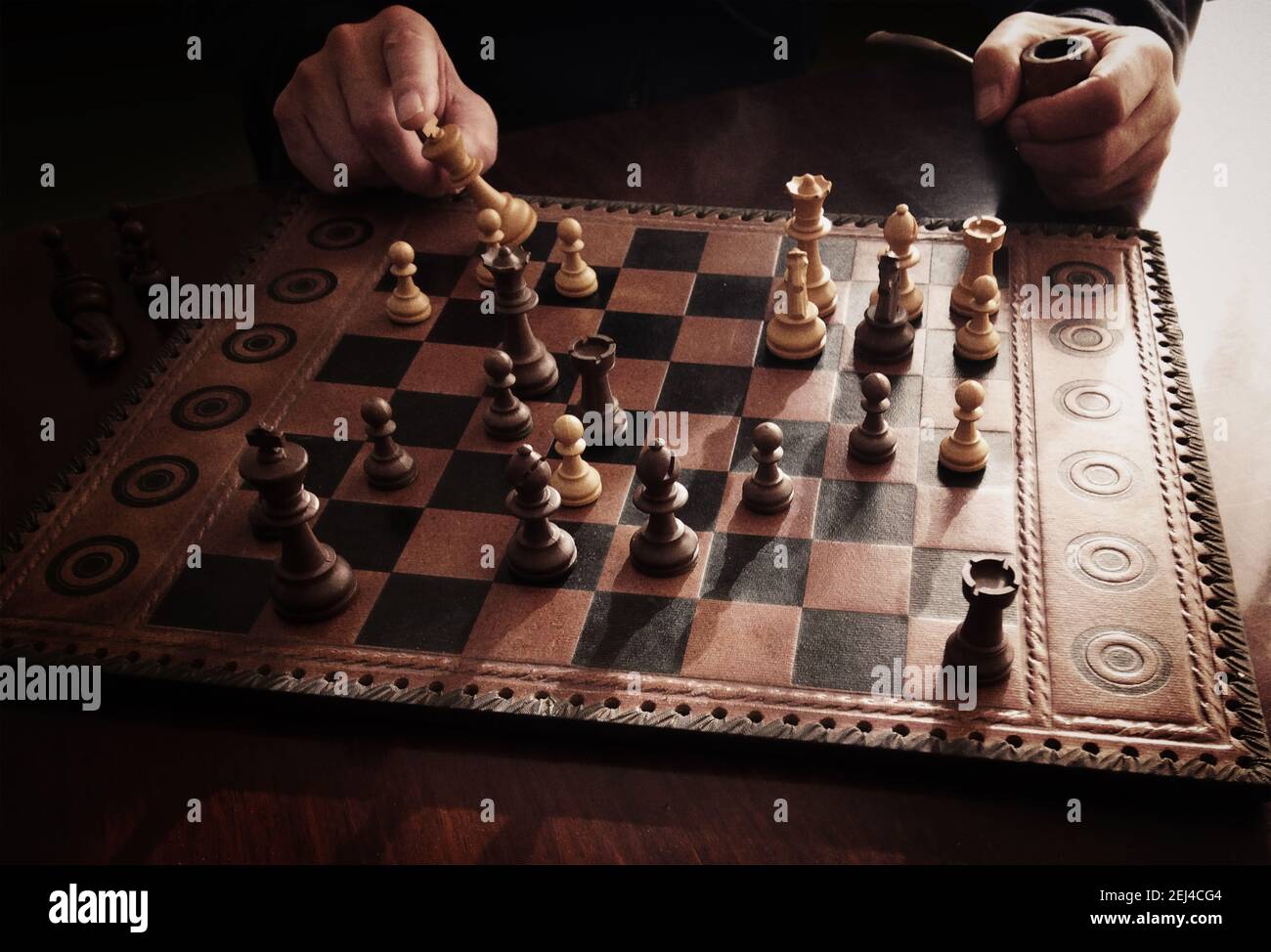 Checkmate the white king, game over Stock Photo - Alamy
