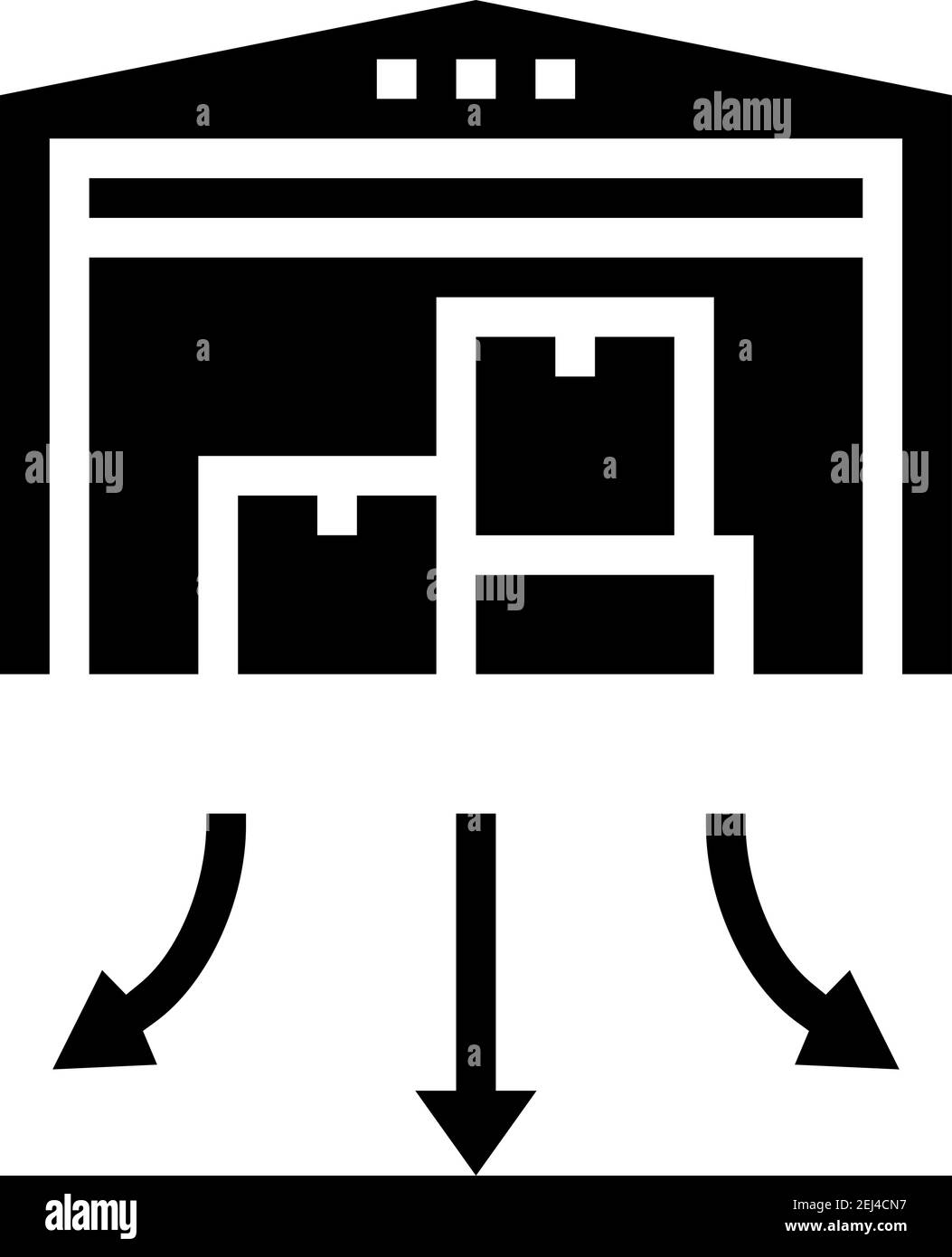 warehouse building glyph icon vector illustration Stock Vector Image ...