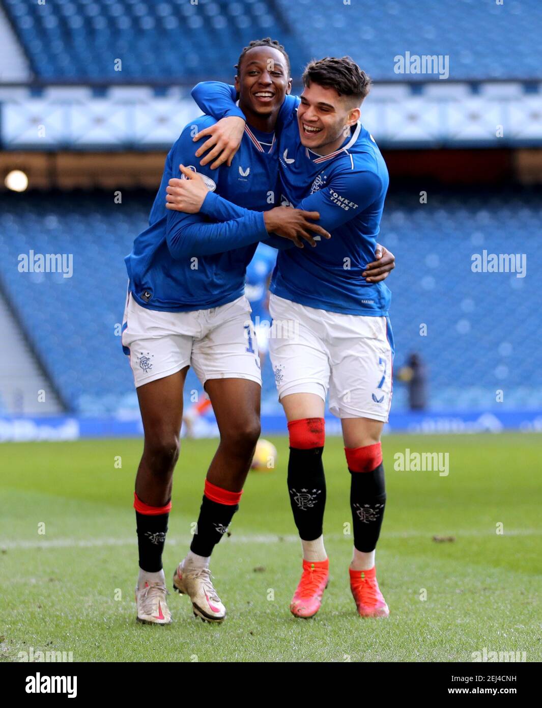 Joe aribo rangers celebrates hi-res stock photography and images - Alamy