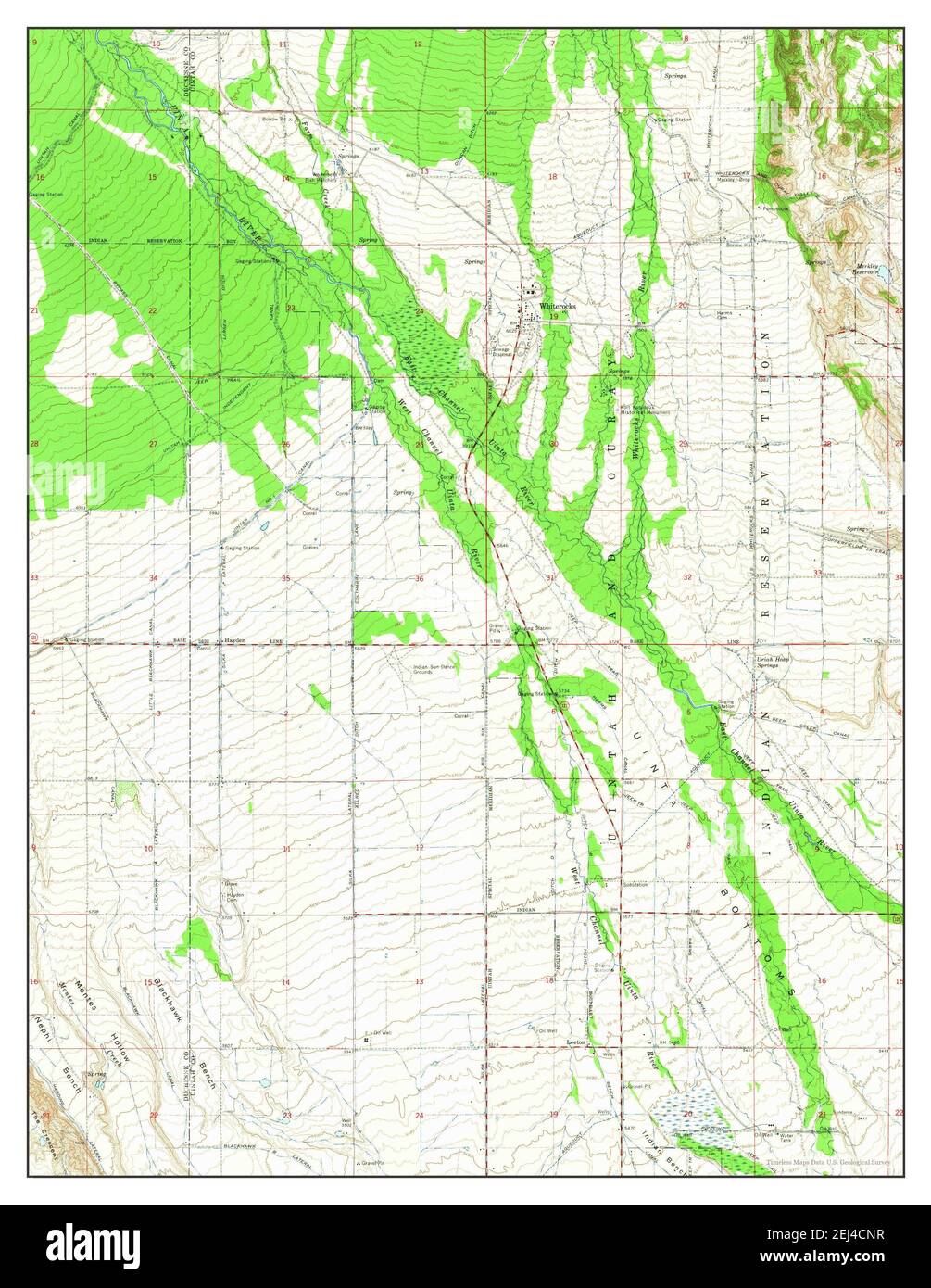 Whiterocks, Utah, map 1964, 1:24000, United States of America by ...
