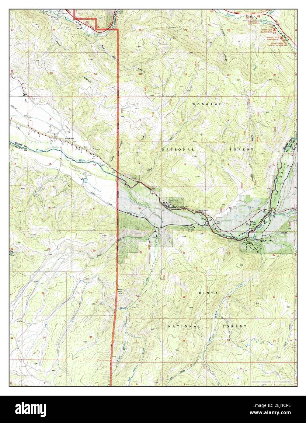 Woodland, Utah, map 1998, 1:24000, United States of America by Timeless ...