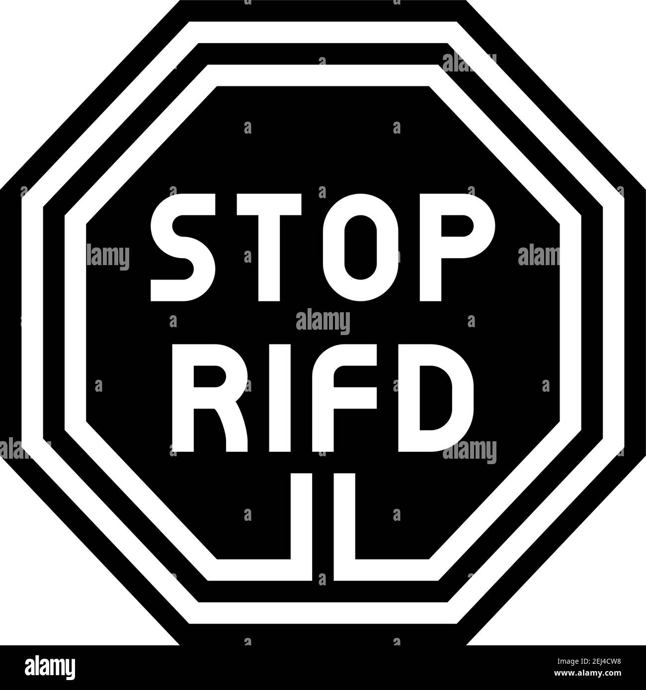 stop rfid glyph icon vector illustration Stock Vector Image & Art - Alamy