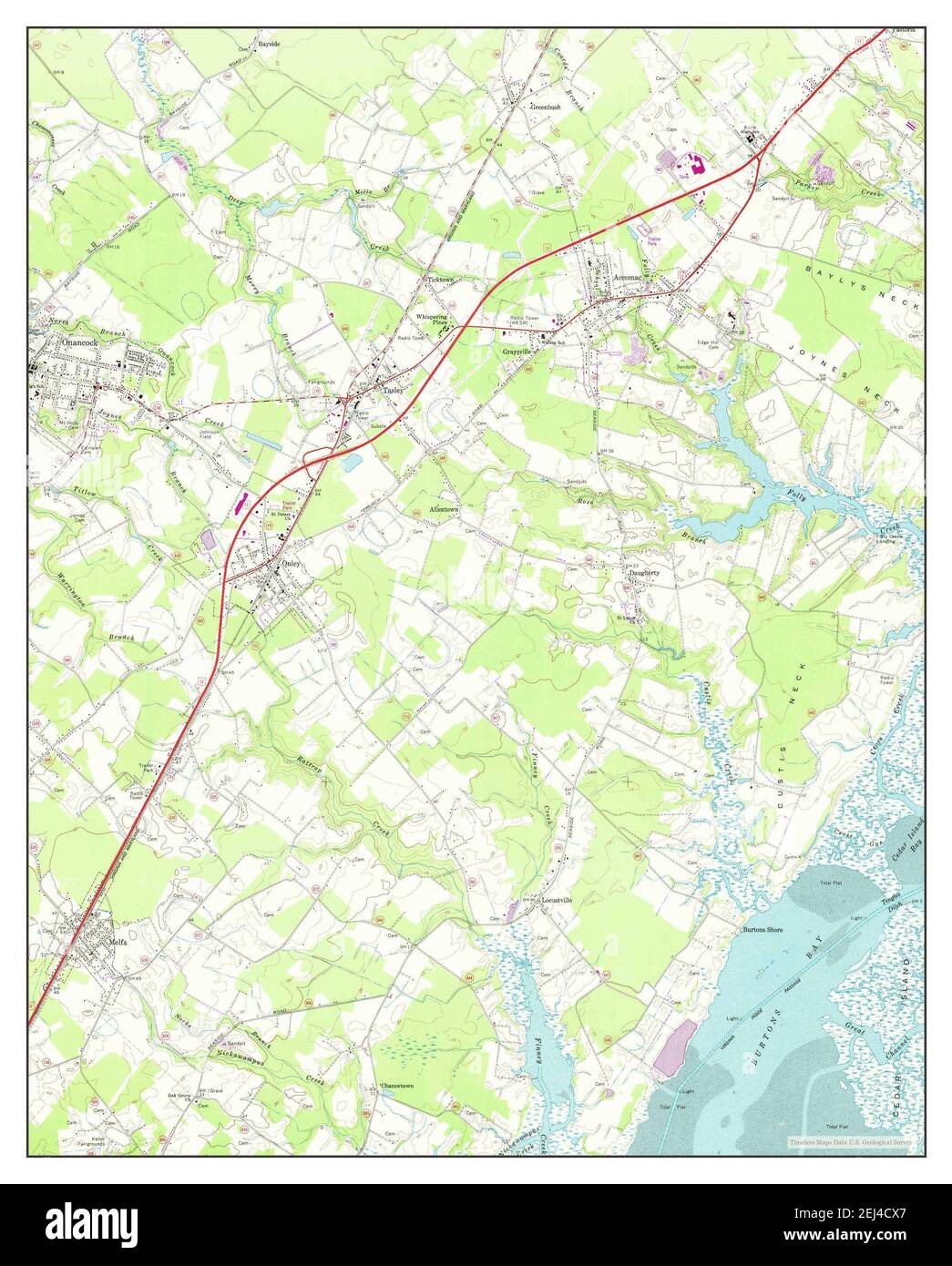 Map of accomac virginia Cut Out Stock Images & Pictures - Alamy