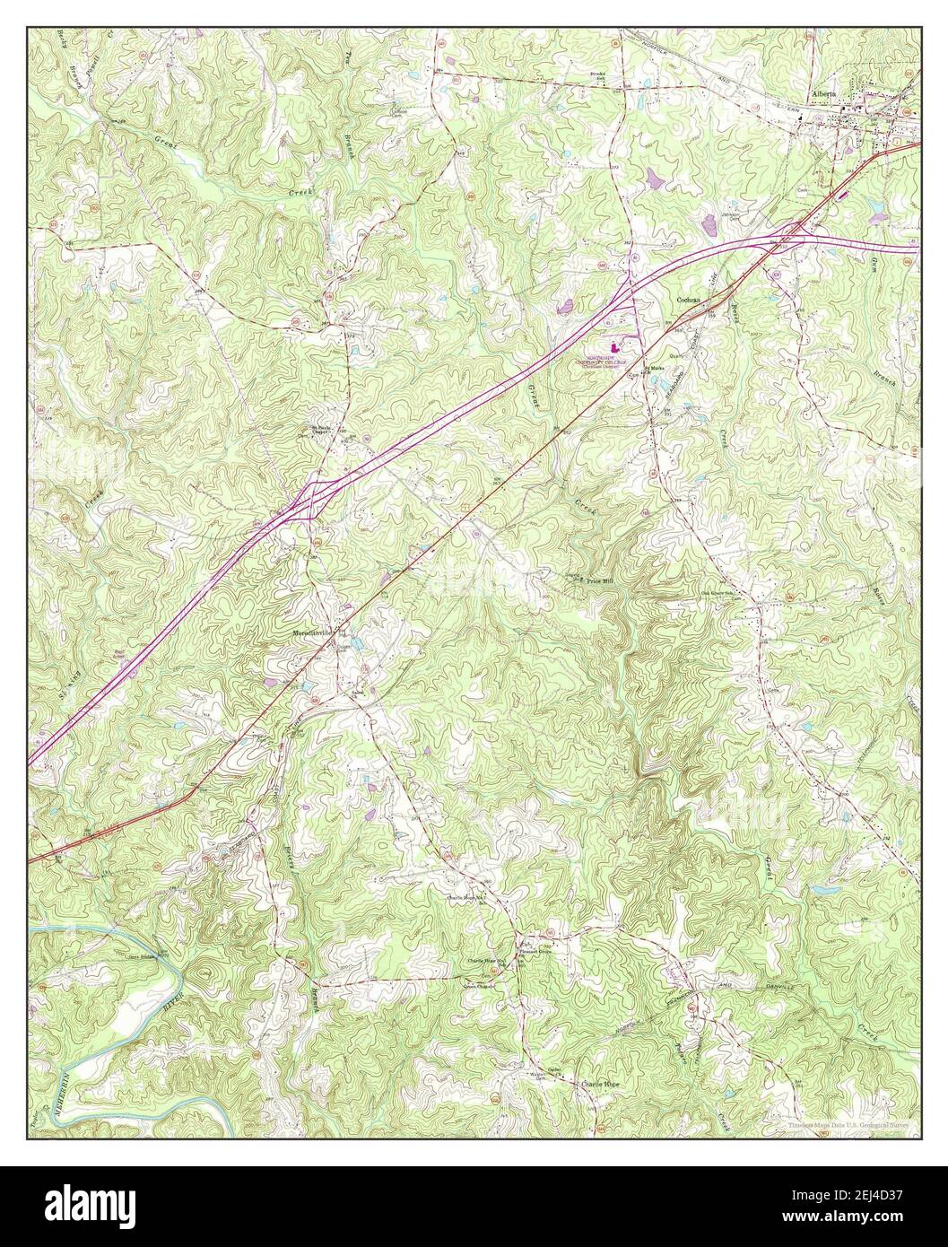 Alberta, Virginia, map 1963, 1:24000, United States of America by ...