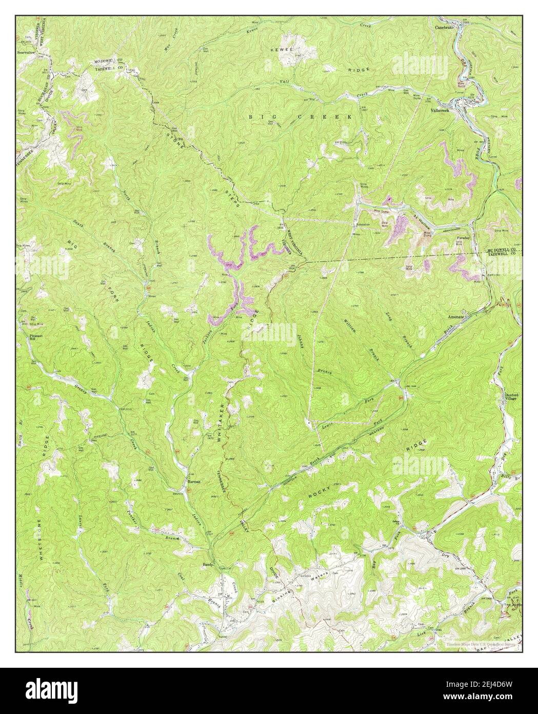 Amonate, Virginia, map 1968, 1:24000, United States of America by ...
