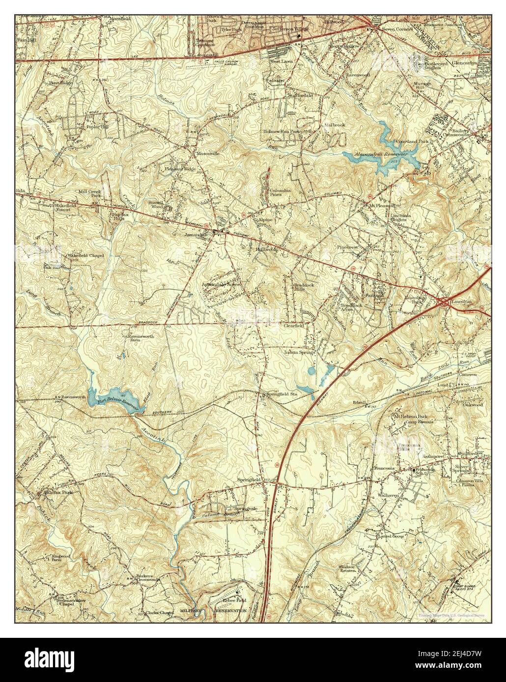 Annandale, Virginia, map 1951, 1:24000, United States of America by ...