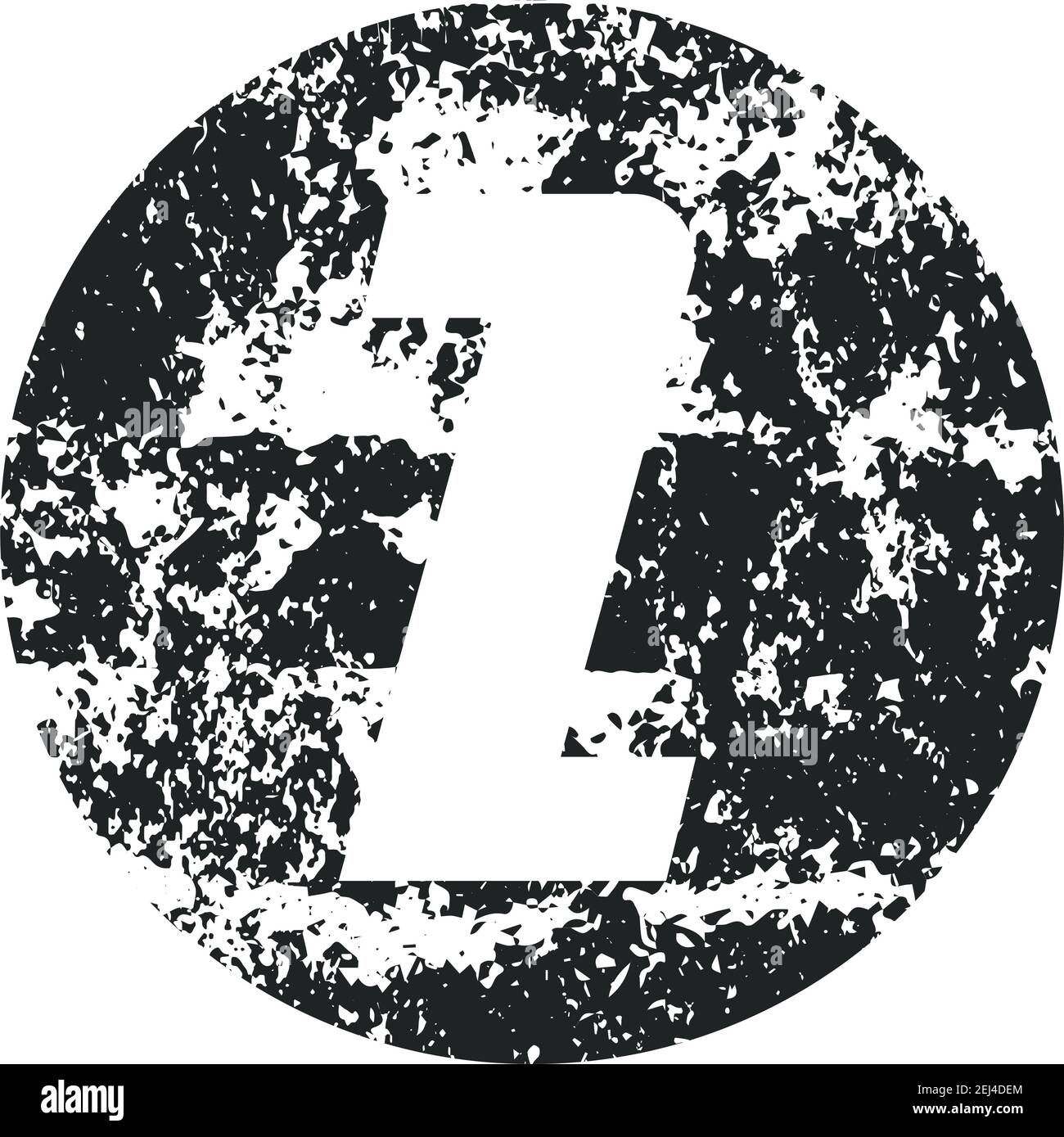 Set of grunge numbers. Distressed vector illustration Stock Vector ...