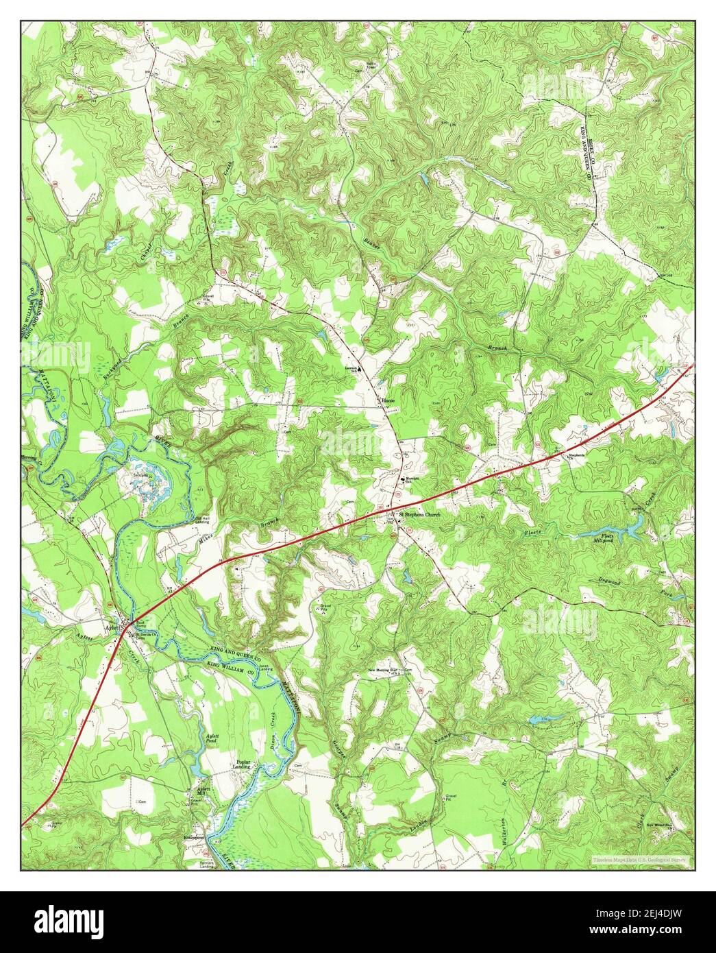 Aylett, Virginia, map 1968, 1:24000, United States of America by ...