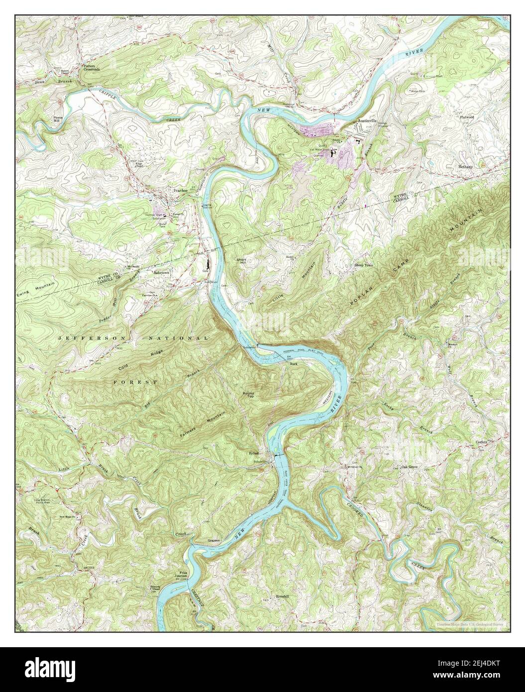 Austinville, Virginia, map 1965, 1:24000, United States of America by ...