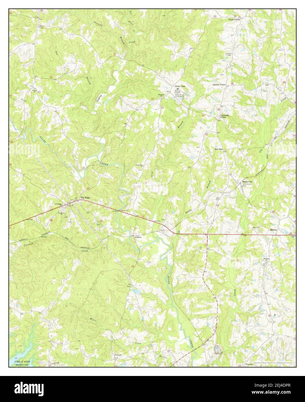 Baskerville, Virginia, map 1968, 1:24000, United States of America by ...