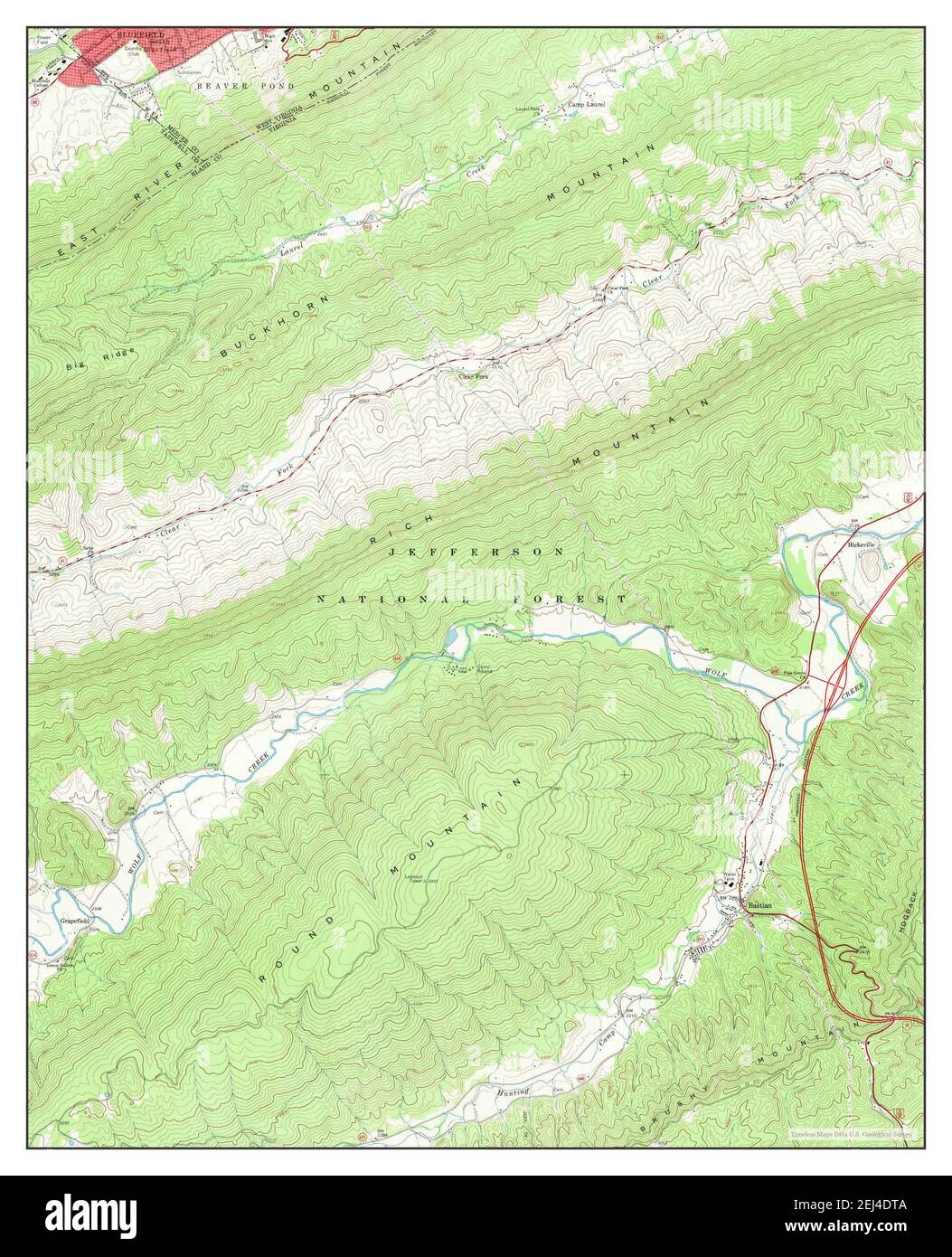 Bastian virginia map hi-res stock photography and images - Alamy