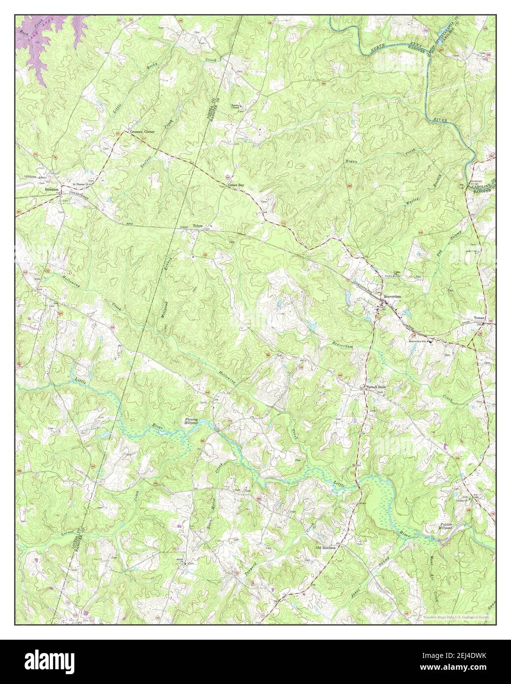 Map of beaverdam hi-res stock photography and images - Alamy