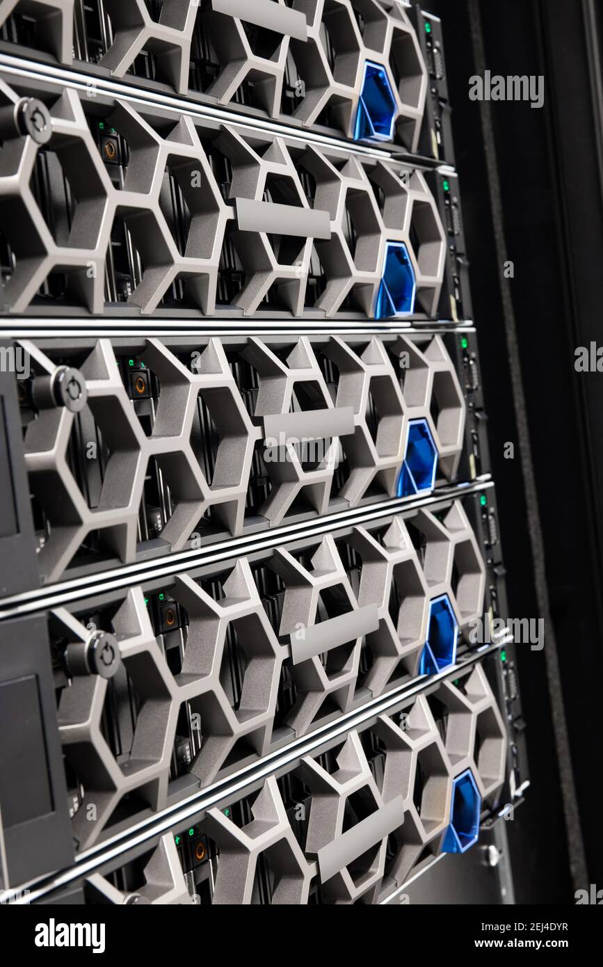 Virtual Hyperconverged Appliances In Data Storage Center Stock Photo ...