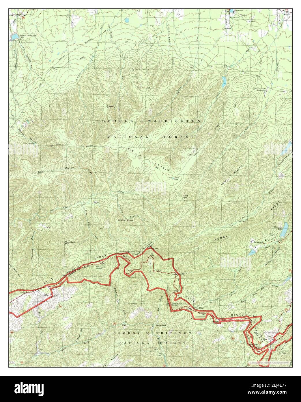 Big Levels, Virginia, map 1999, 1:24000, United States of America by ...