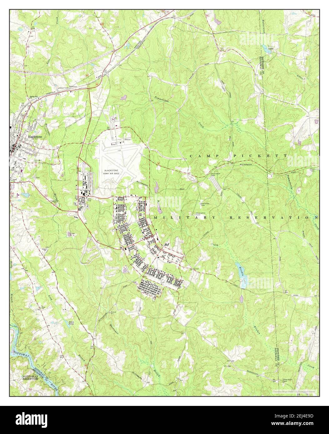 Blackstone virginia map hi-res stock photography and images - Alamy