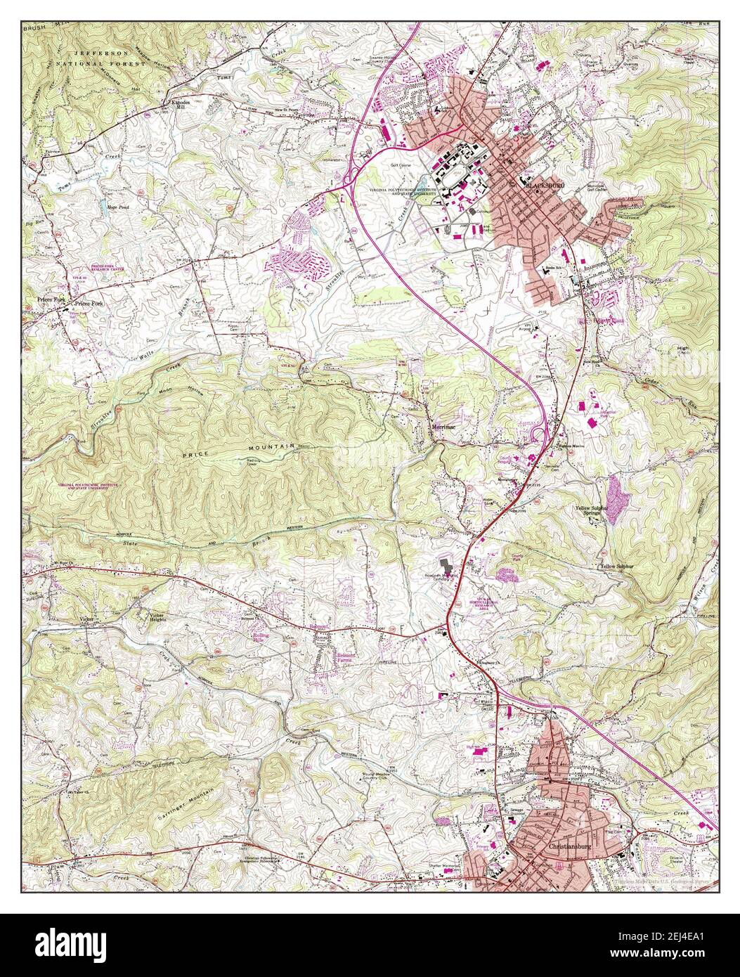Blacksburg map Cut Out Stock Images & Pictures - Alamy