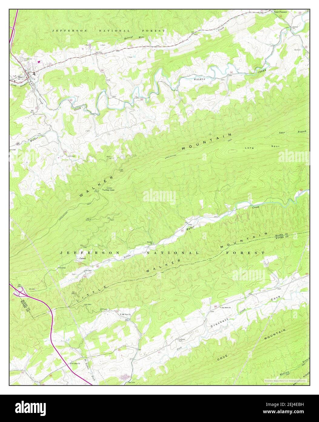 Map of bland virginia hi-res stock photography and images - Alamy