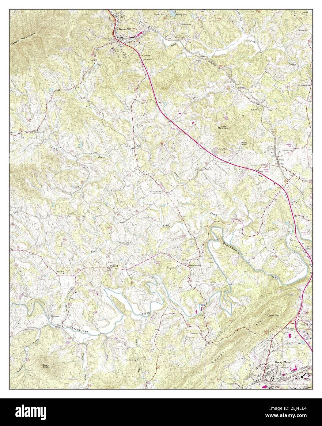 Map of boones mill virginia hi-res stock photography and images - Alamy