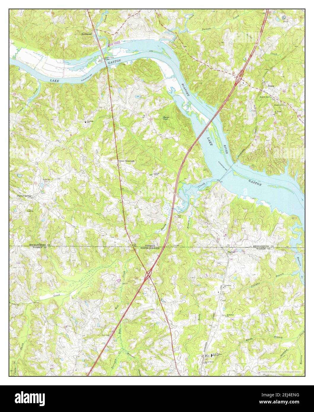 Bracey, Virginia, map 1968, 1:24000, United States of America by ...