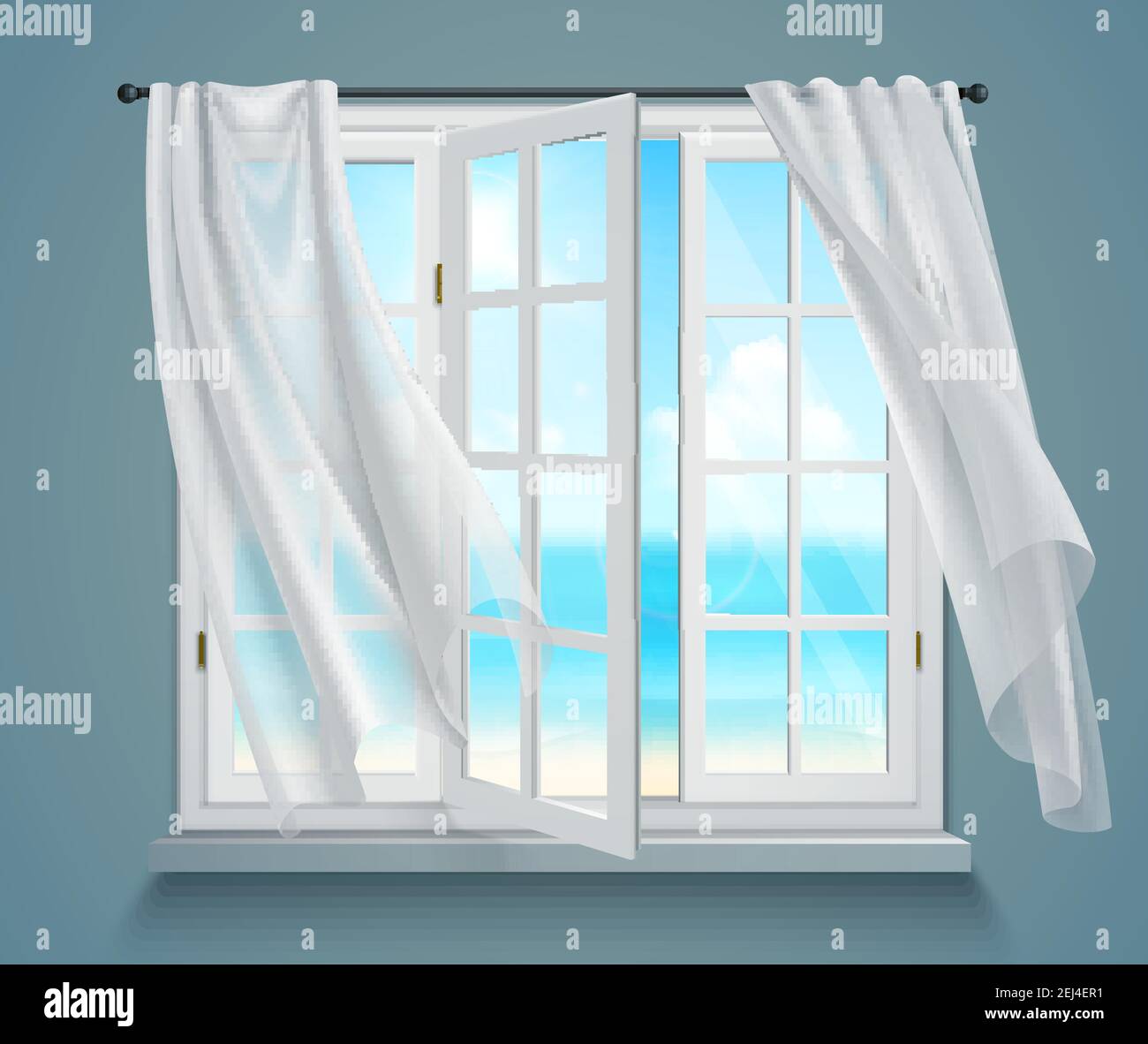 Open Window Blowing Curtains High Resolution Stock Photography and Images - Alamy