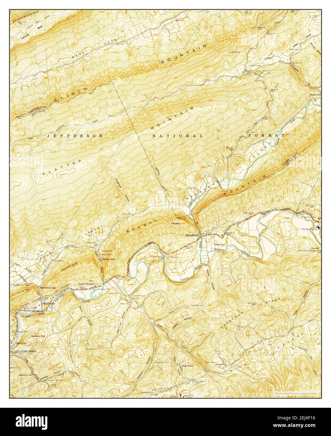 Broadford, Virginia, map 1958, 1:24000, United States of America by ...