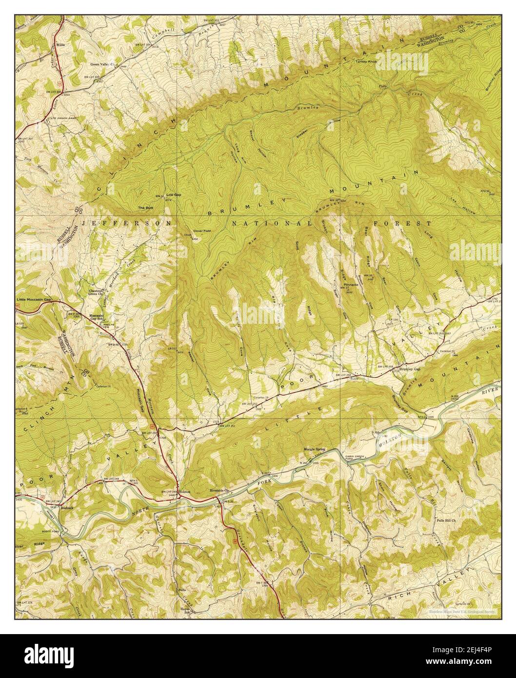 Brumley, Virginia, map 1939, 1:24000, United States of America by ...