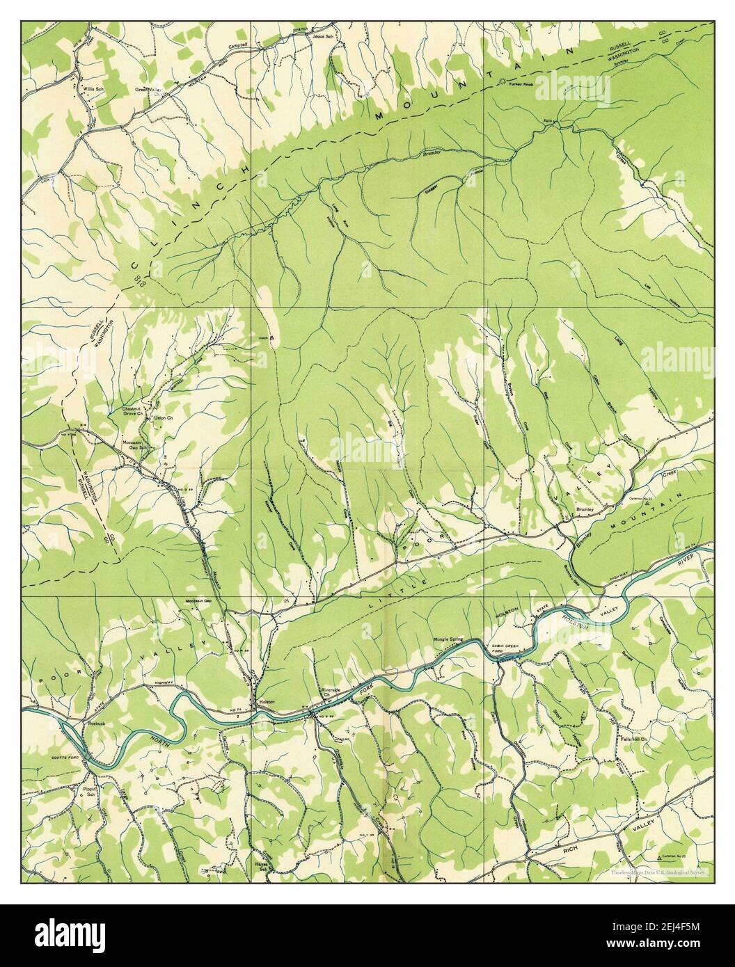 Brumley, Virginia, map 1934, 1:24000, United States of America by ...