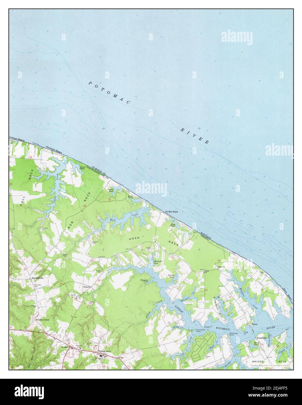 Burgess, Virginia, map 1968, 1:24000, United States of America by ...