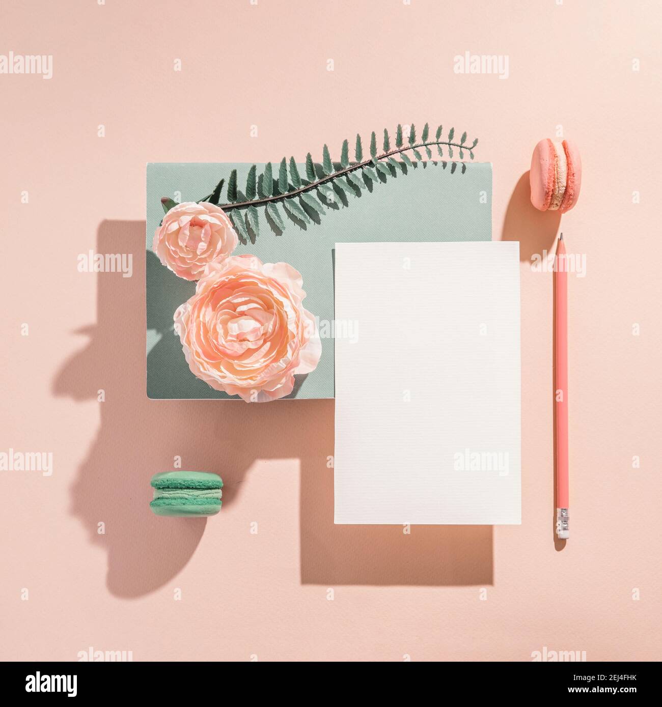 Festive mockup composition for greeting invitation, greeting card with ...