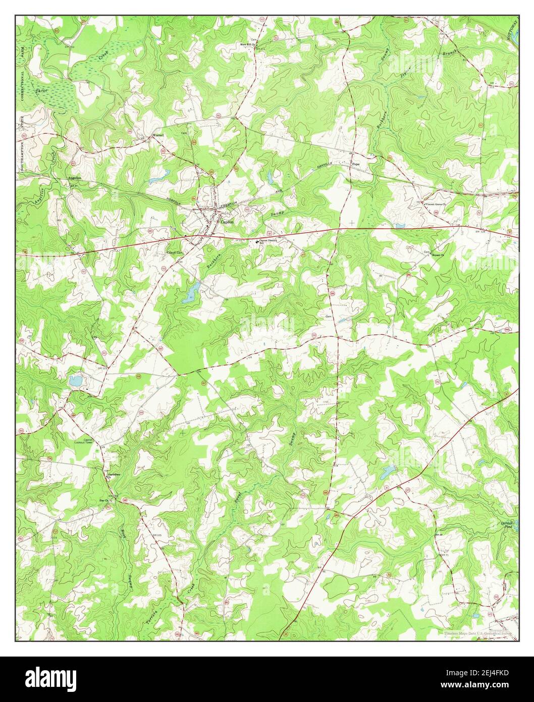 Capron, Virginia, map 1966, 1:24000, United States of America by ...