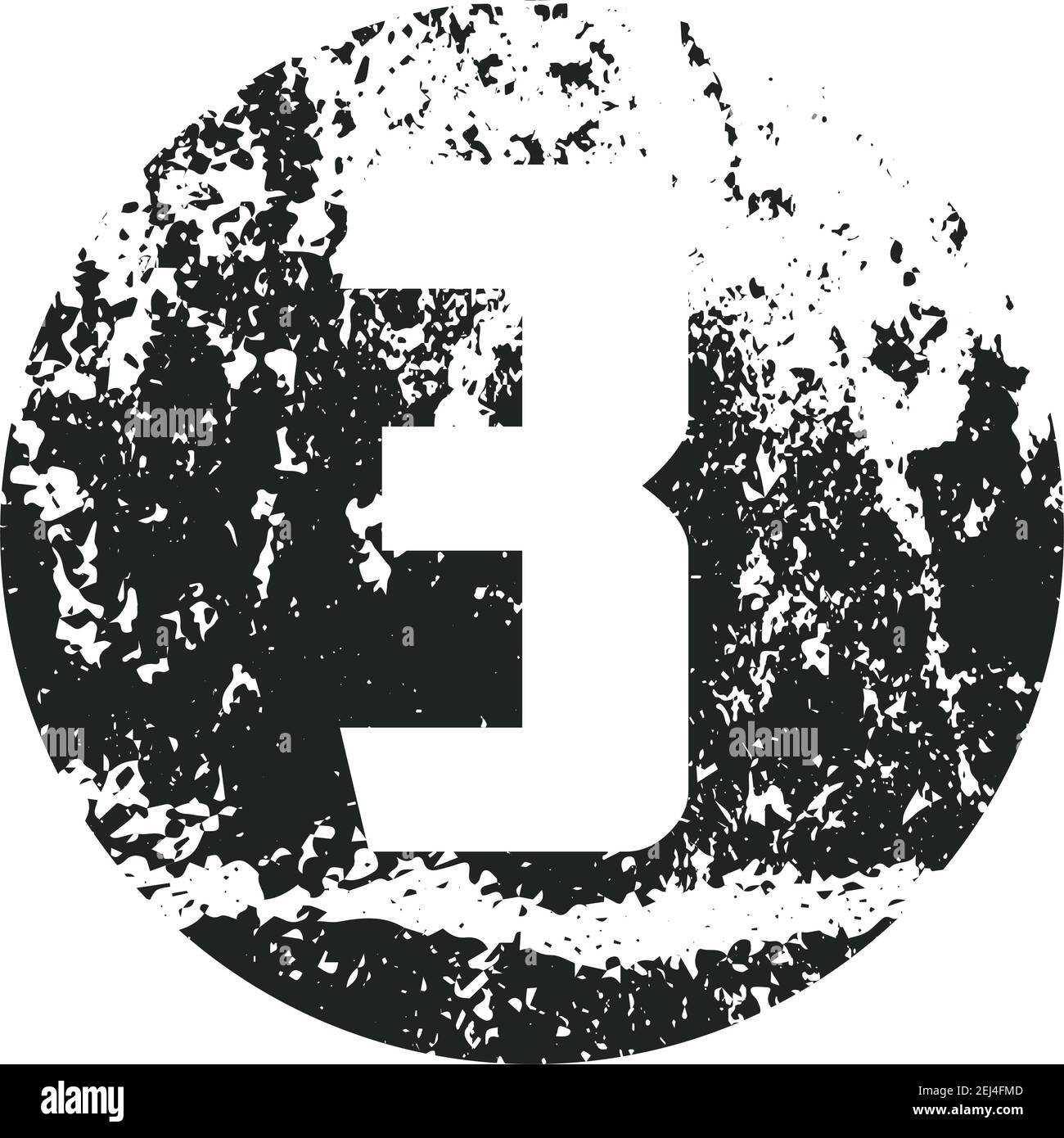 Set of grunge numbers. Distressed vector illustration Stock Vector ...