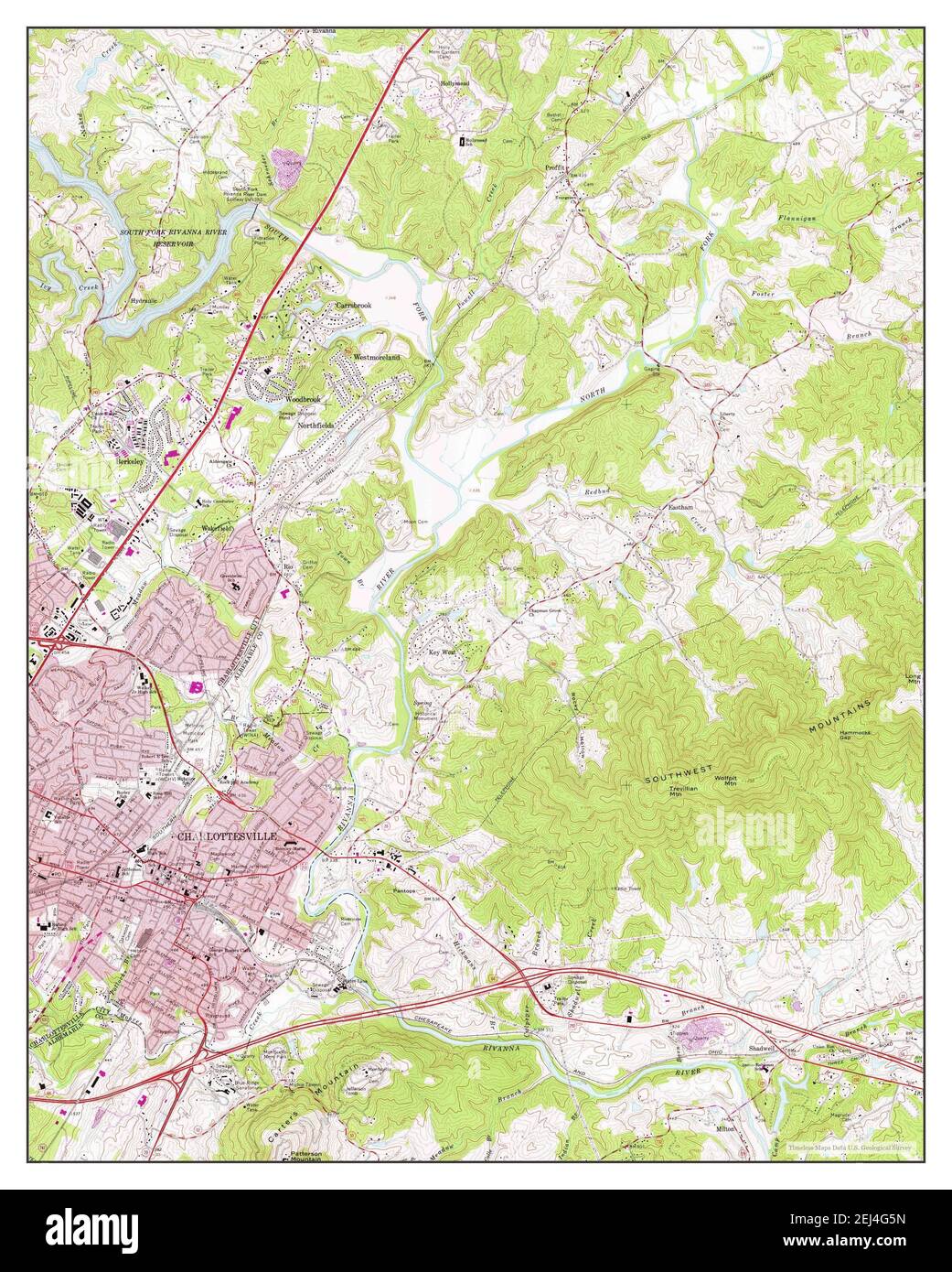 Charlottesville map Cut Out Stock Images & Pictures - Alamy