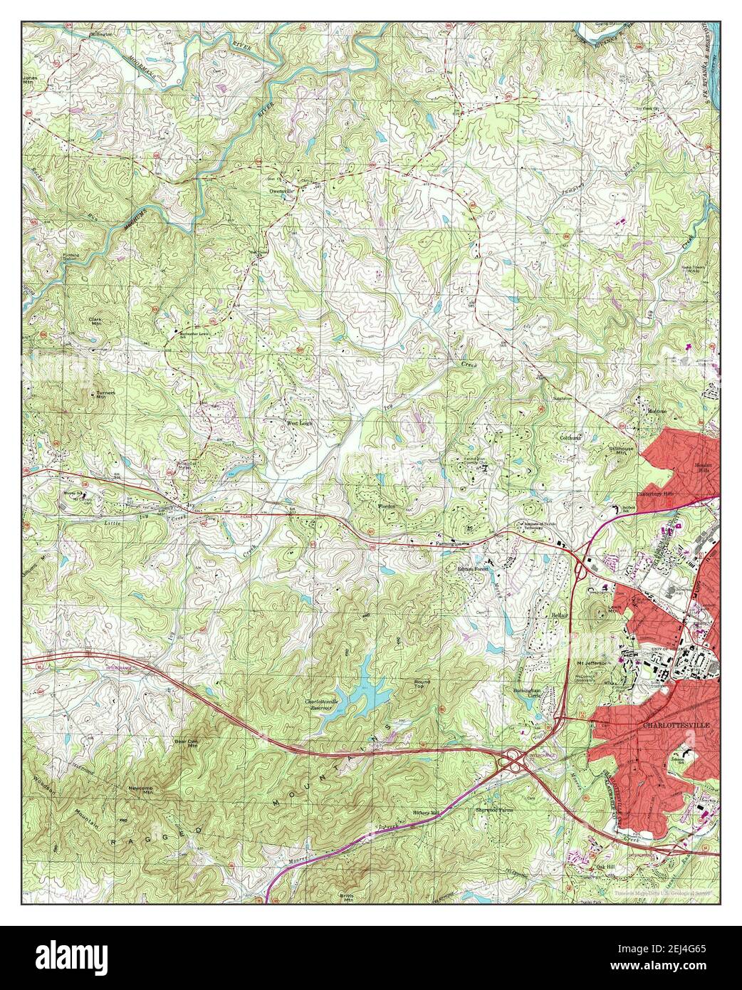 Charlottesville West, Virginia, map 1997, 1:24000, United States of ...