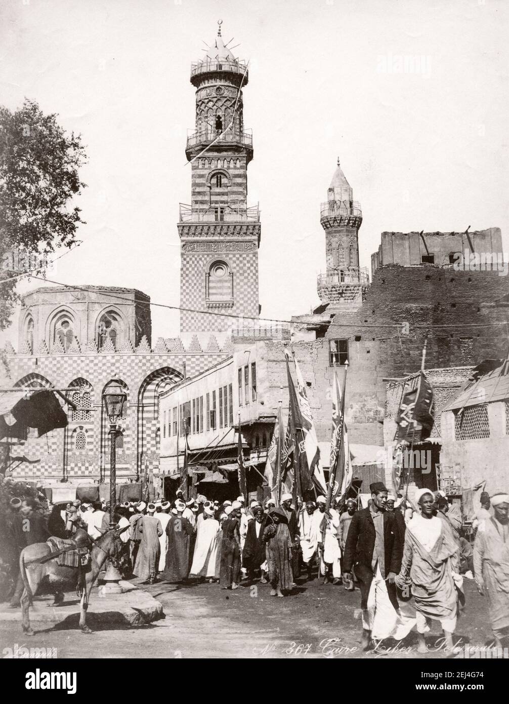 Festival procession, Cairo, Egypt, c.1890's Stock Photo - Alamy