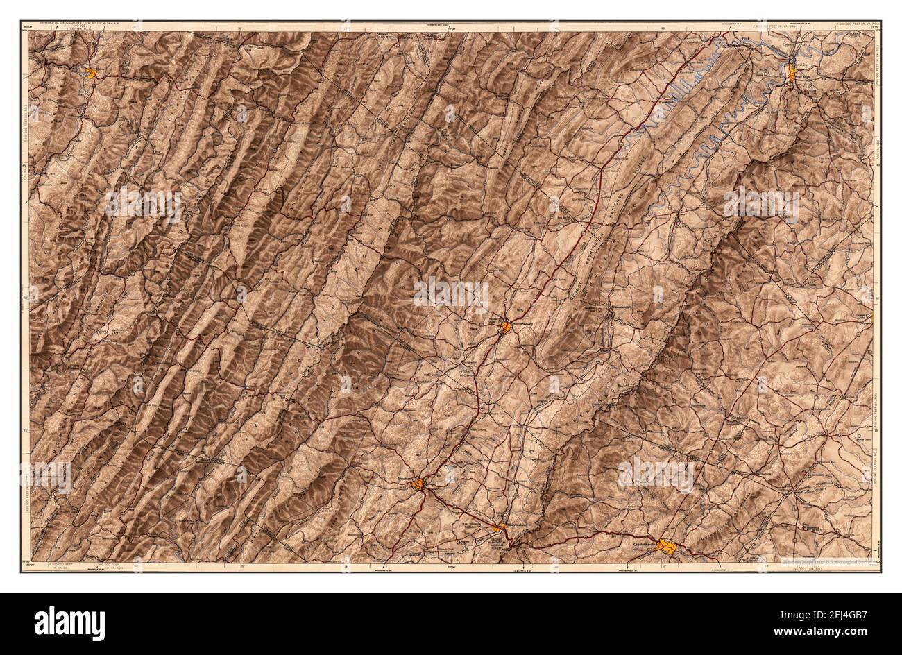 Charlottesville virginia map hi-res stock photography and images - Alamy