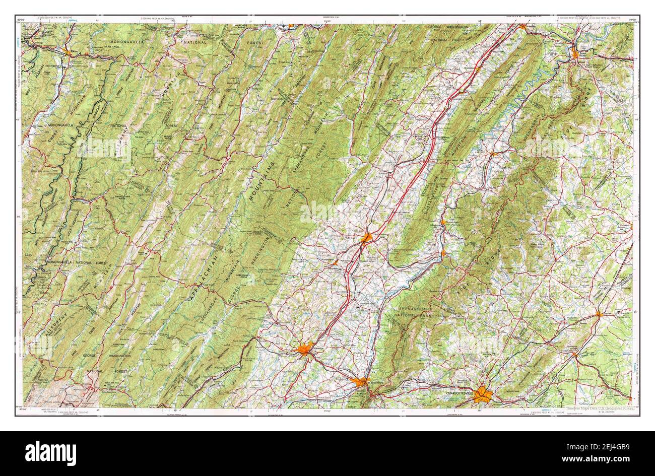 Charlottesville virginia map hi-res stock photography and images - Alamy