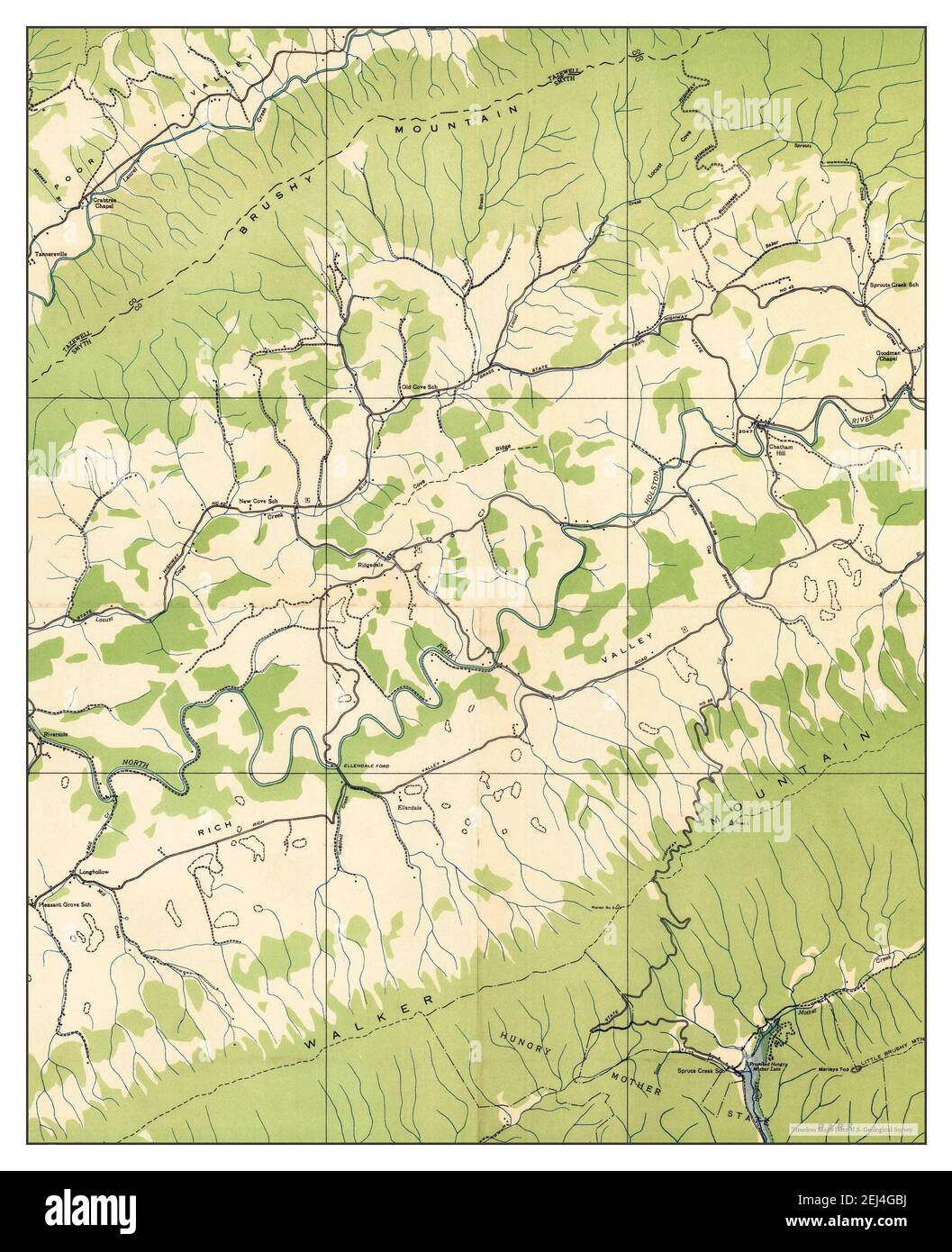 Chatham Hill, Virginia, map 1934, 1:24000, United States of America by ...