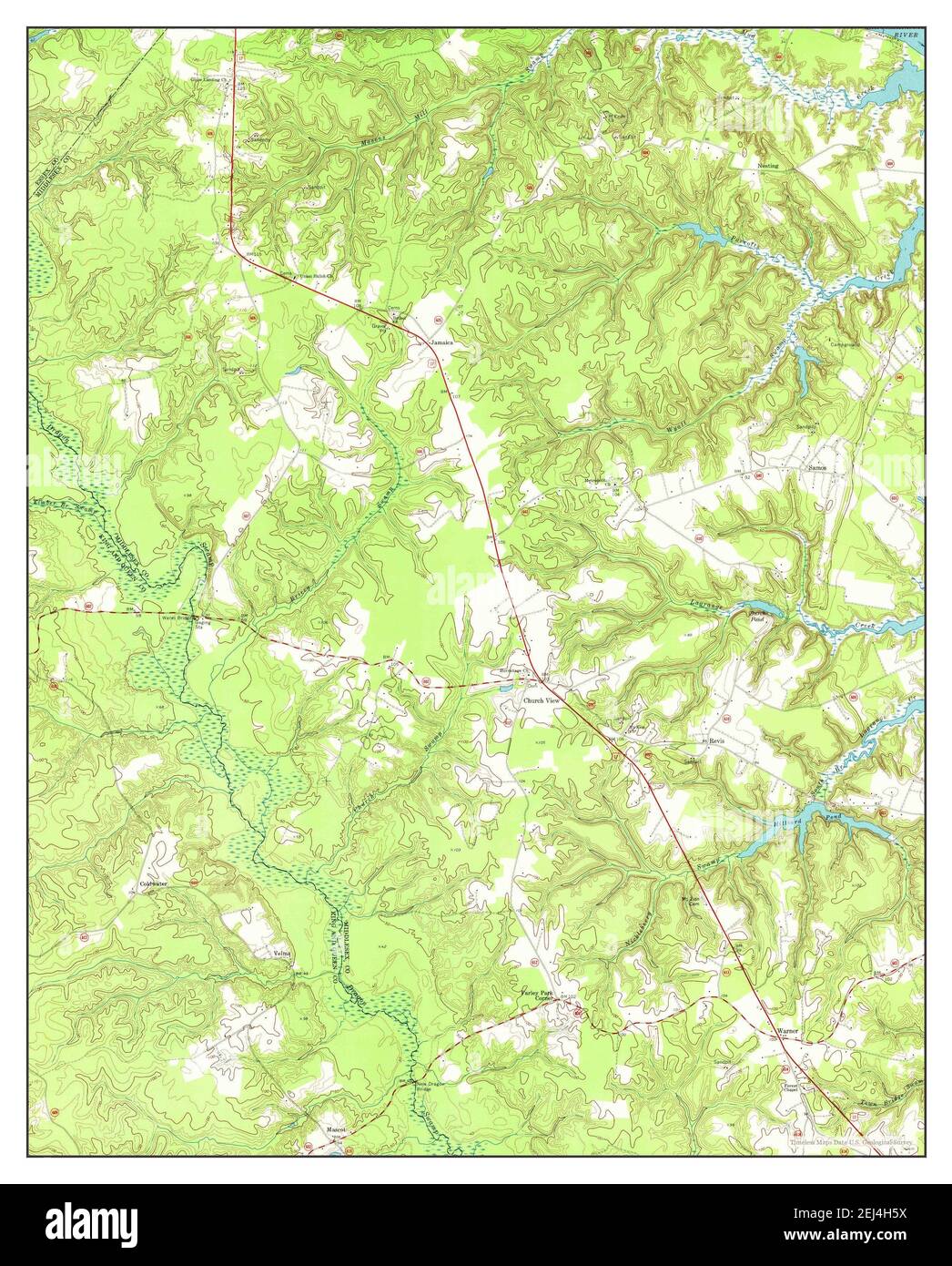 Church View, Virginia, map 1968, 1:24000, United States of America by ...
