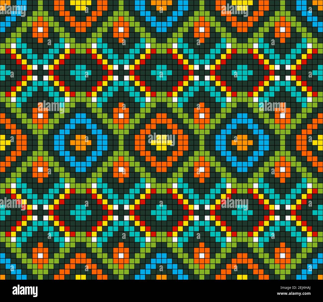 Vector abstract decorative pixel art illustration Stock Vector Image ...