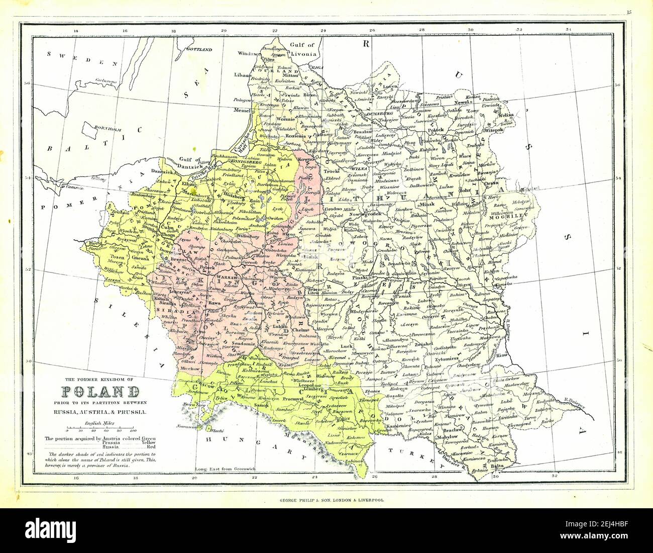 Beautiful vintage hand drawn map of Poland from old book. Can be used ...