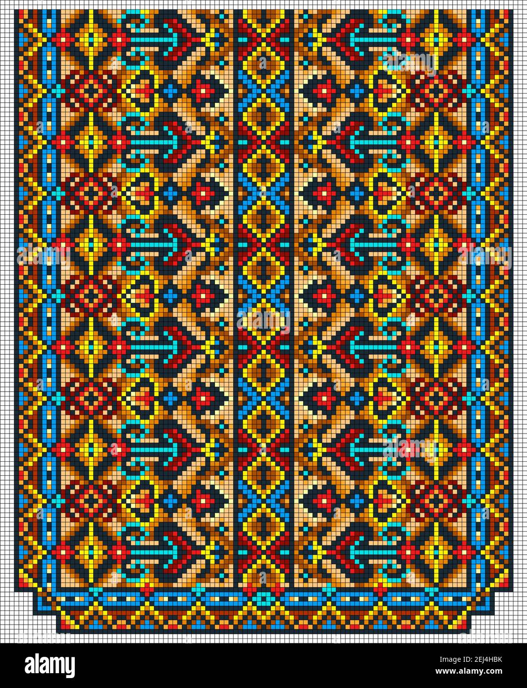 Vector abstract decorative pixel art illustration Stock Vector Image ...