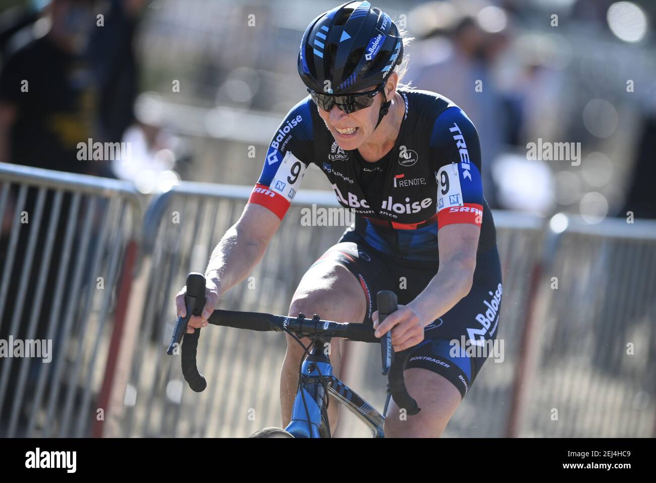 Belgian Ellen Van Loy pictured in action during the women's elite race ...